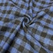 Plaid Flannel Fabric, Denim Blue and Black Buffalo Plaid, 100% Cotton ...