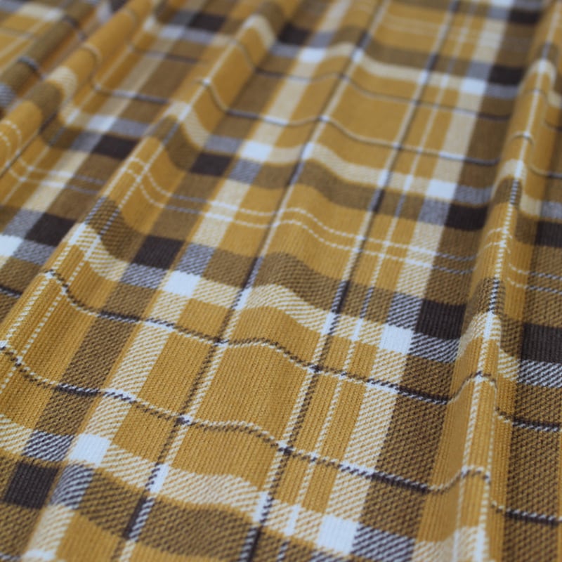 Yellow Plaid Fabric - Etsy