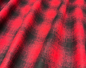 Wool Coating, Heavy Weight Fabric, Magenta/purple/lavender Plaid, 50/50 ...