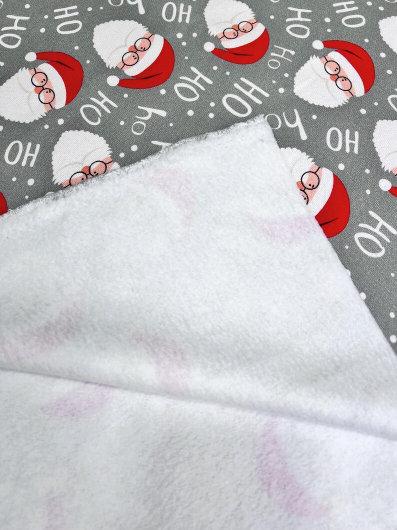 Alpine Sweatshirt Fleece Fabric, Christmas Santa Print, 3 Color Ways ...