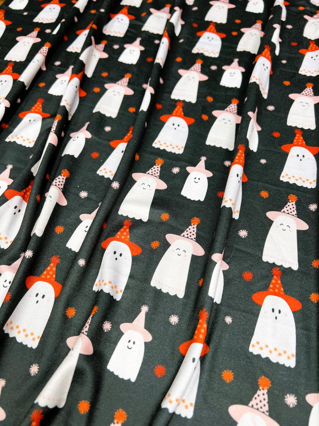 Double Brushed Poly, Halloween Party Hat Ghosts, 180 GSM - Etsy