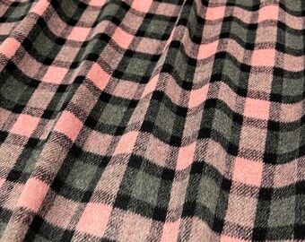 Wool Coating, Heavy Weight Fabric, Magenta/purple/lavender Plaid, 50/50 ...