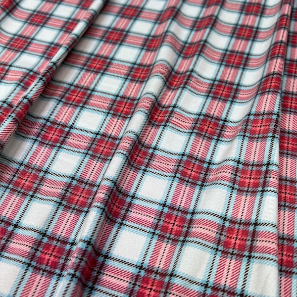 Red Plaid Fabric - Etsy