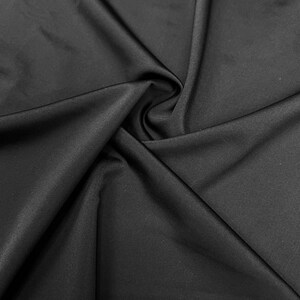 Swimwear/athletic Knit, SOLID Black, Matte Finish, High Compression ...