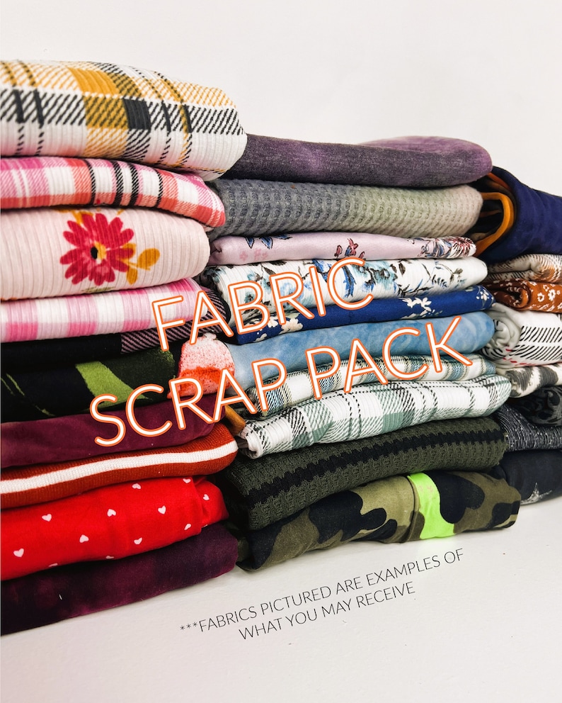 Knit Fabric SCRAP PACK - 3 Sizes - Choice of Solids or Prints **fabric ...