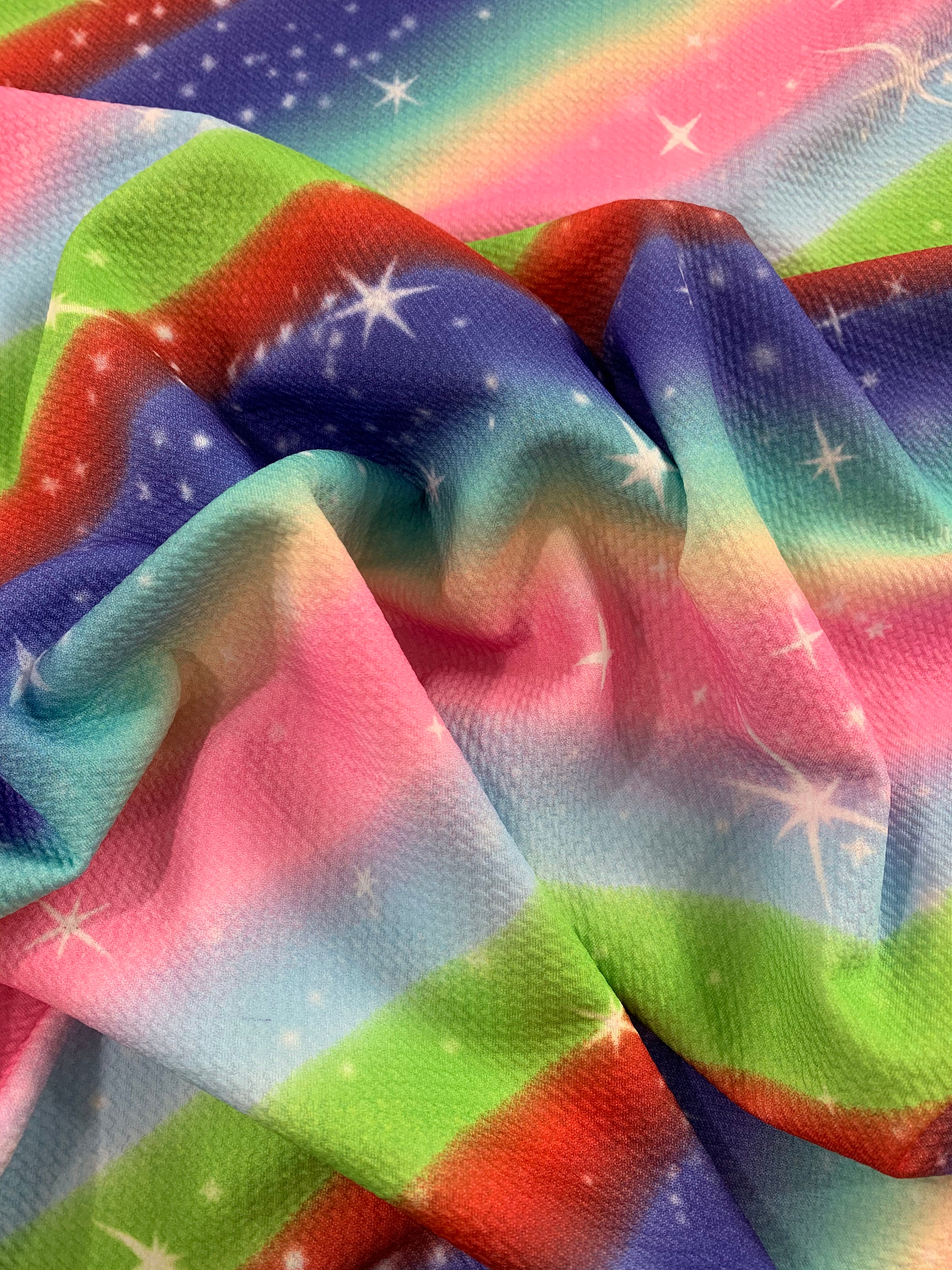 CLEARANCE Bullet Knit Fabric Galaxy Stripe Print Multi - Etsy