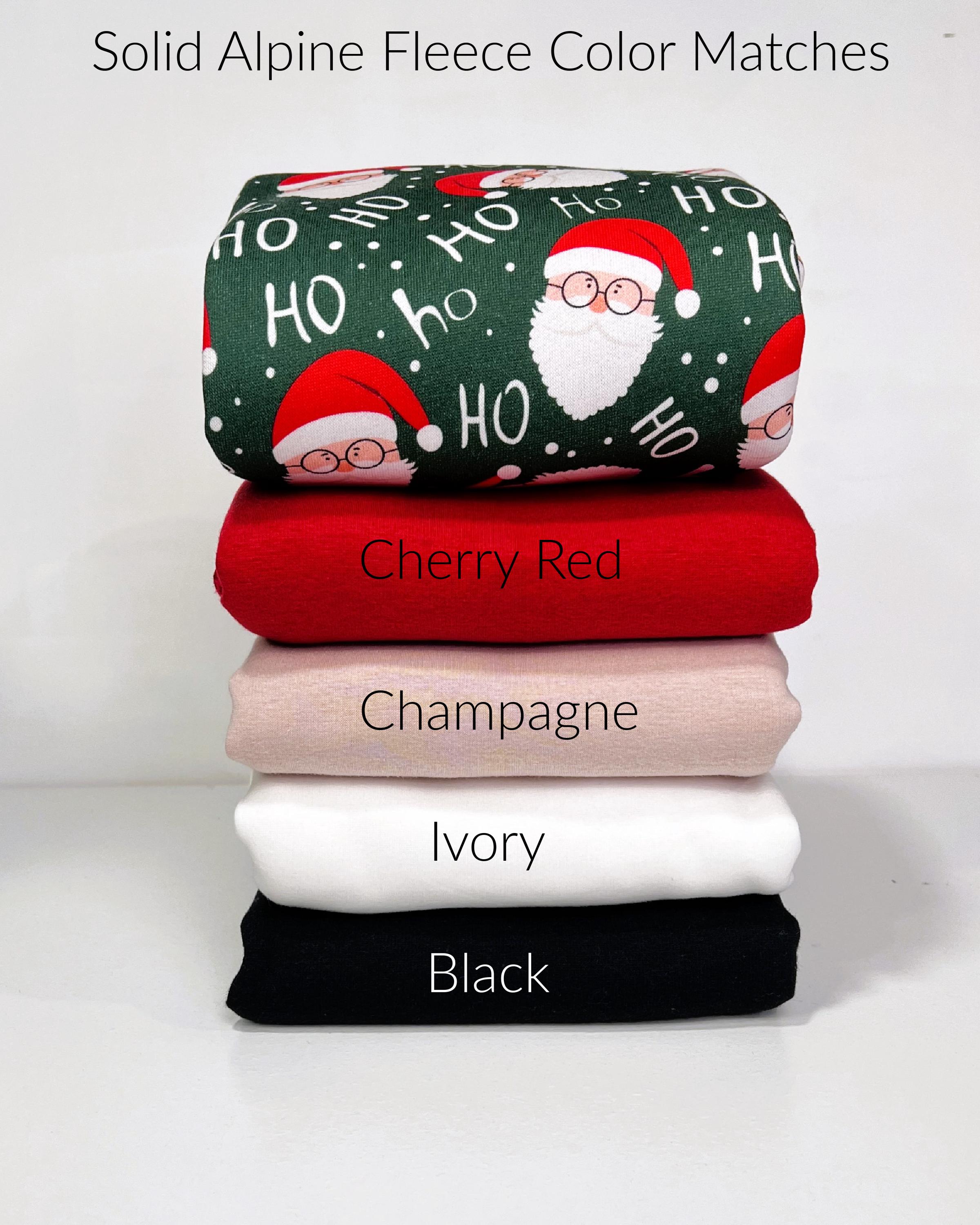 Alpine Sweatshirt Fleece Fabric, Christmas Santa Print, 3 Color Ways ...