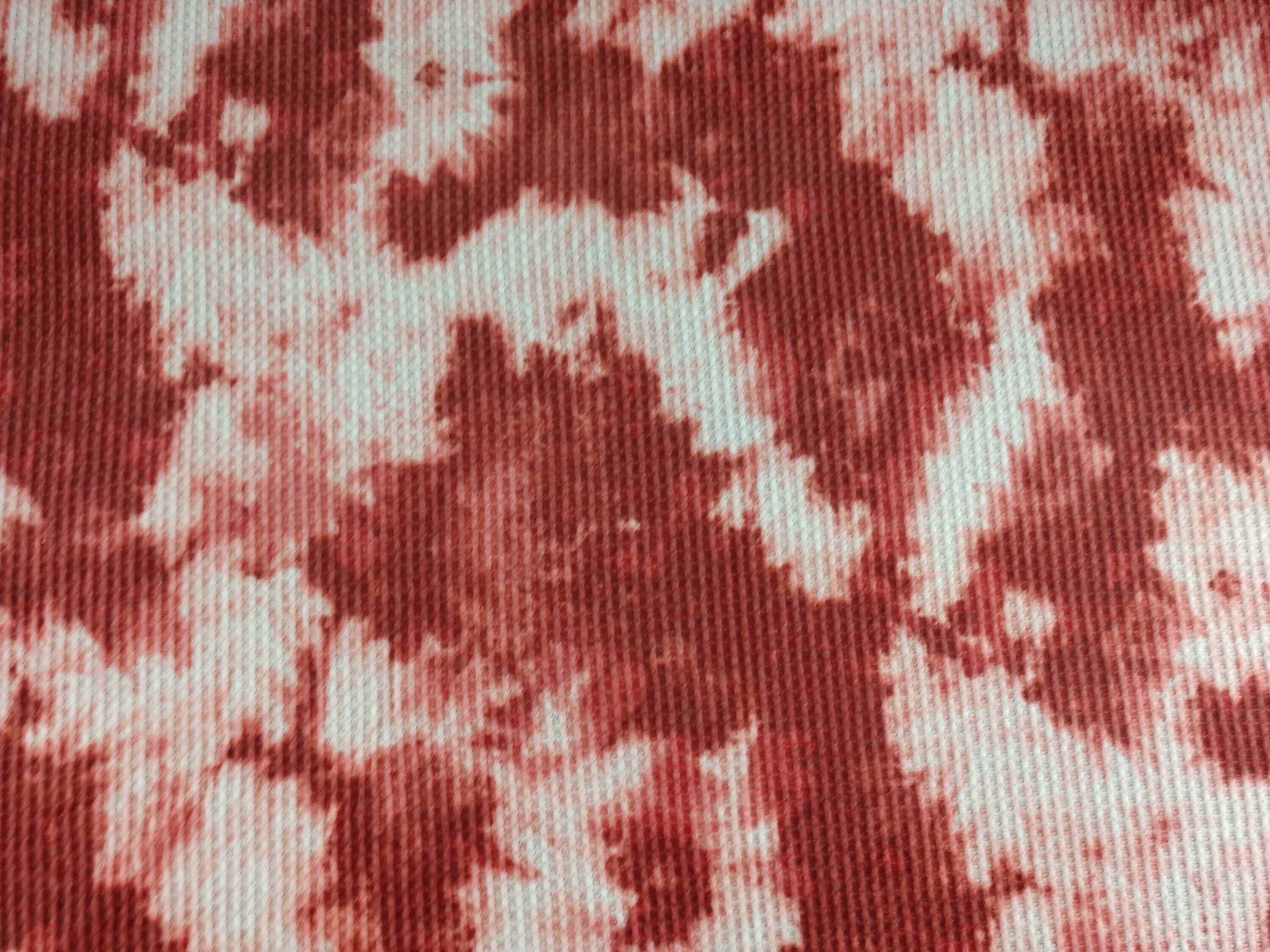 Brushed Waffle Fabric Knit Fabric Rust Colored Tye-Die | Etsy