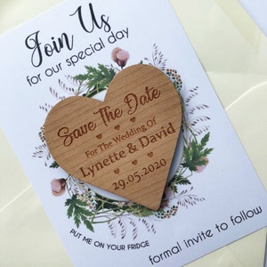 Personalised Wedding Invitations Save the Date Fridge - Etsy
