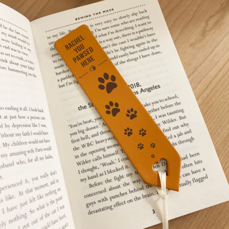 Paw Print Bookmark - Etsy