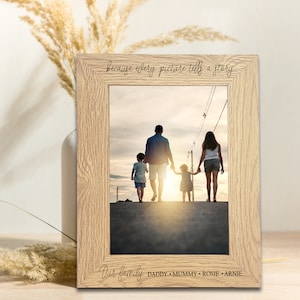 Personalised Family Photo Frame, Gift for Family, Personalised Family ...