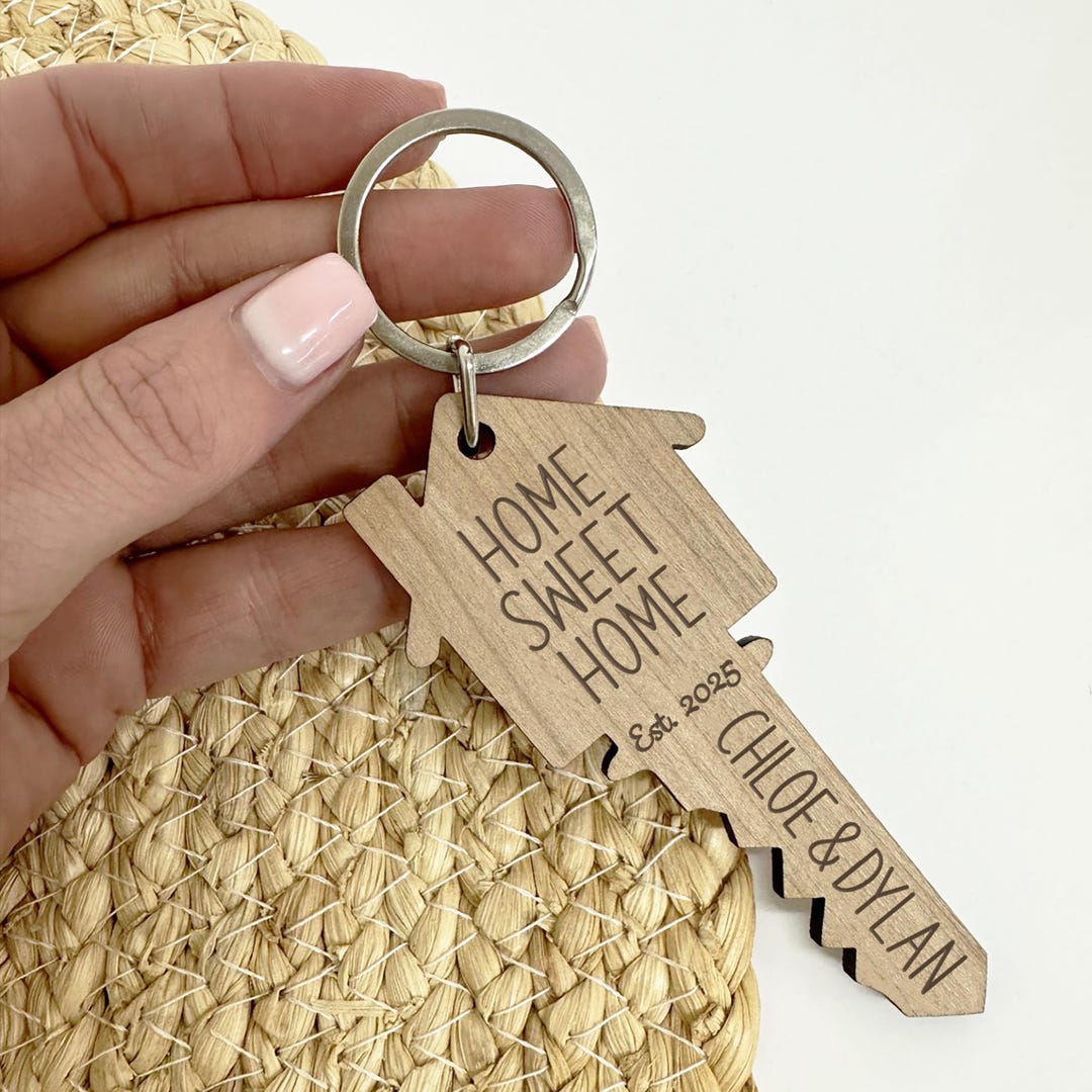 New Home Keyring Gift for Couple, Keyfob for New Home, Housewarming ...