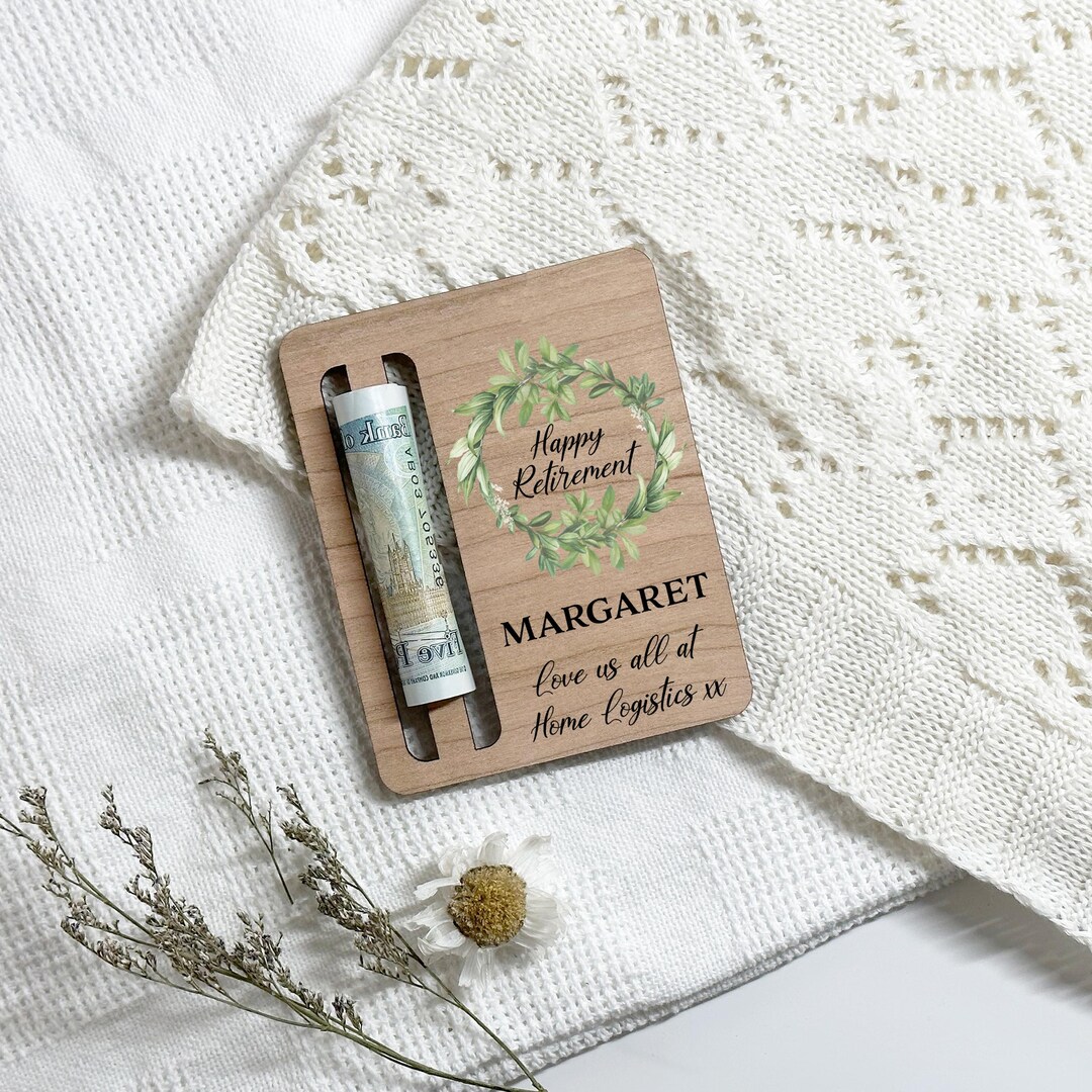 Retirement Gift, Money Wallet Gift, Money Holder, Personalised Gift ...