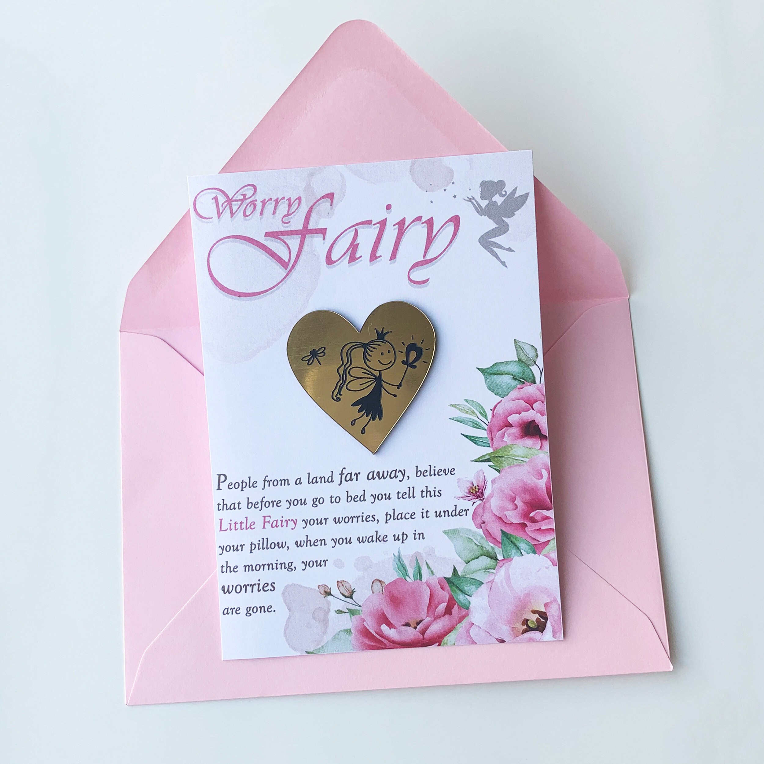 Handmade Worry Fairy Gift Card Anti Anxiety Pocket Token Gift | Etsy