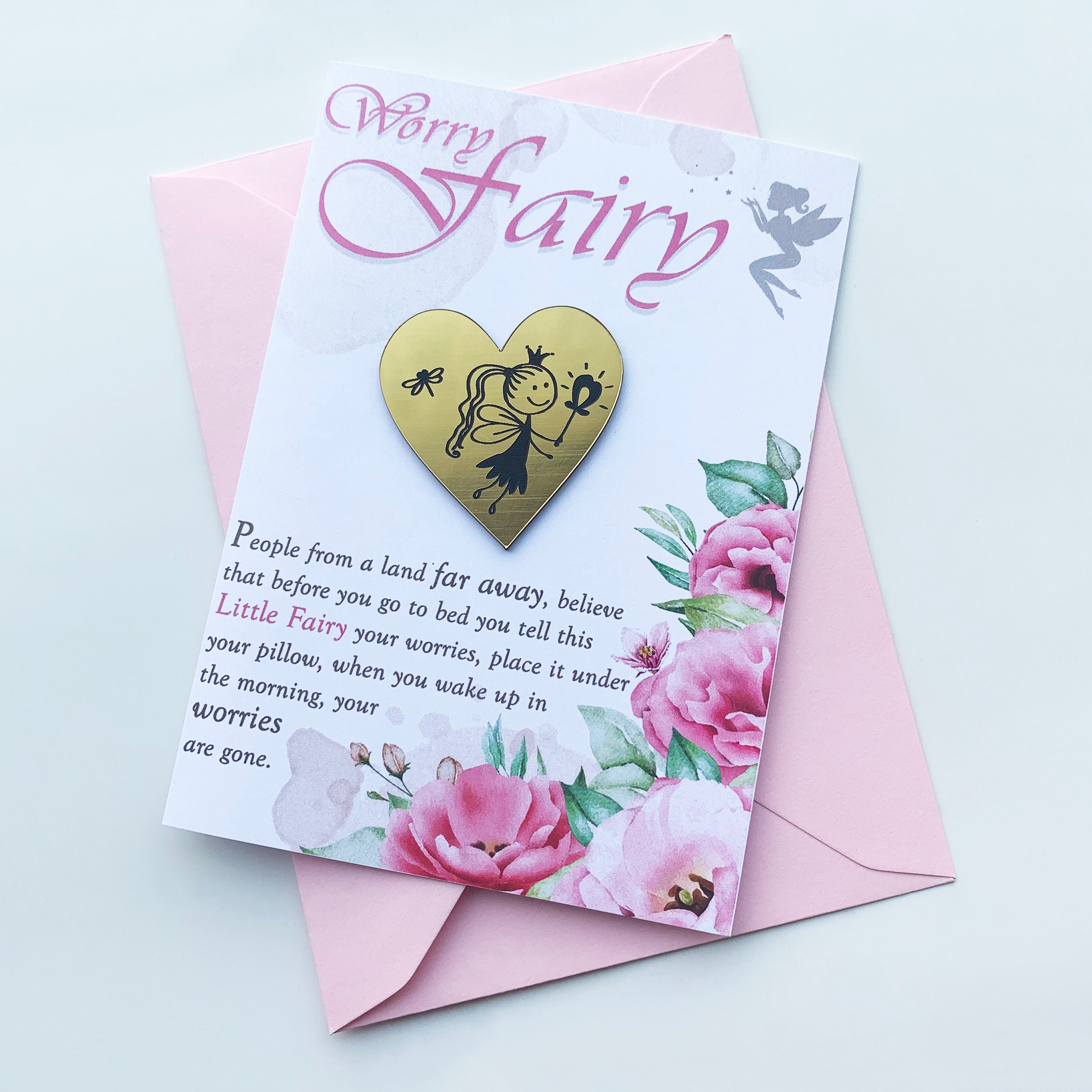 Handmade Worry Fairy Gift Card Anti Anxiety Pocket Token Gift | Etsy