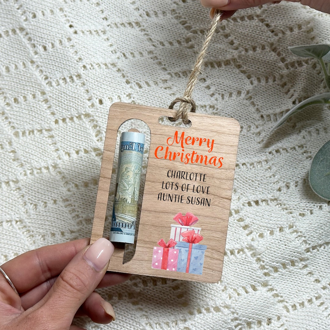 Christmas Gift, Money Wallet Holder, Personalised Christmas Gift, Money ...