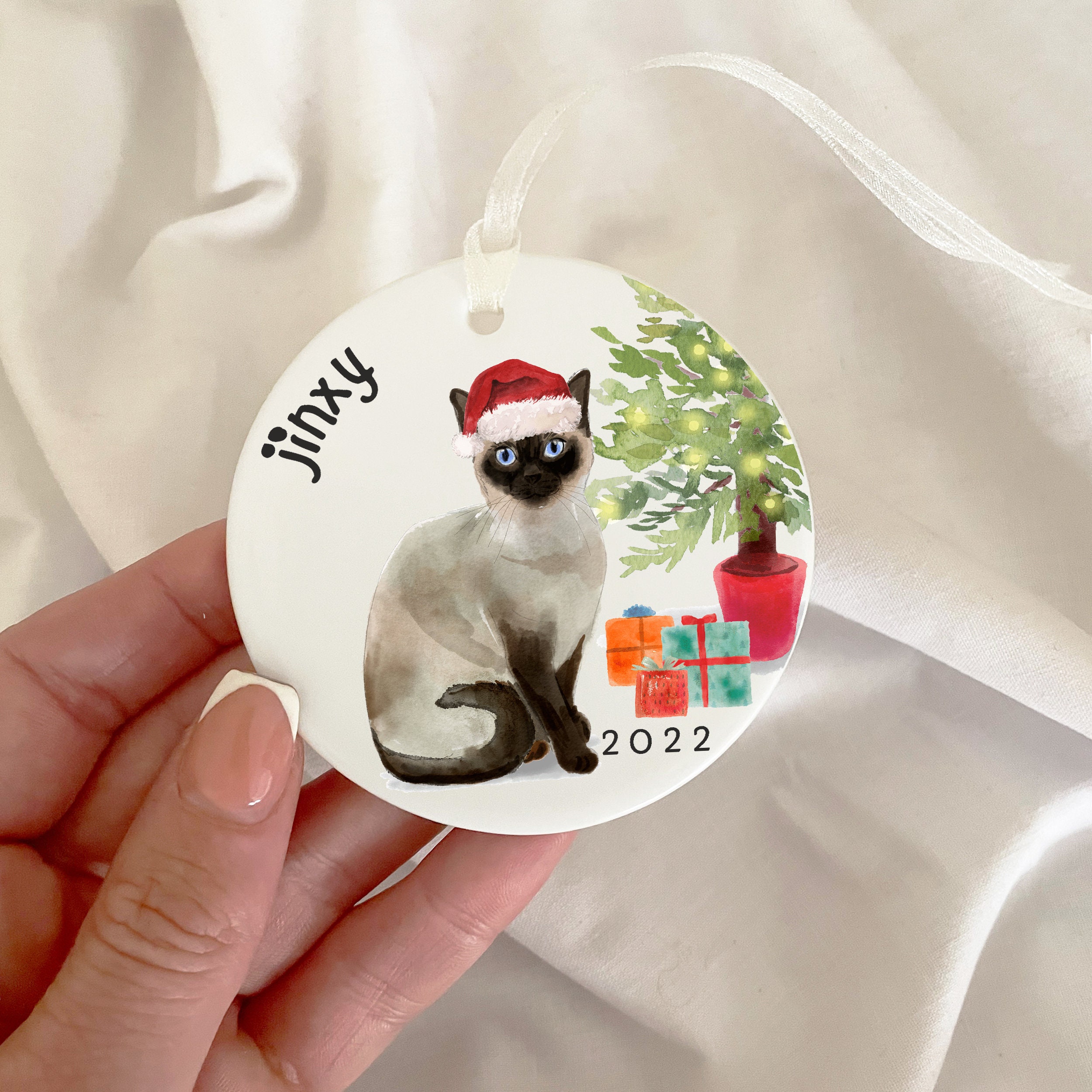 Siamese Cat Christmas Bauble Siamese Cat Breed Decoration - Etsy