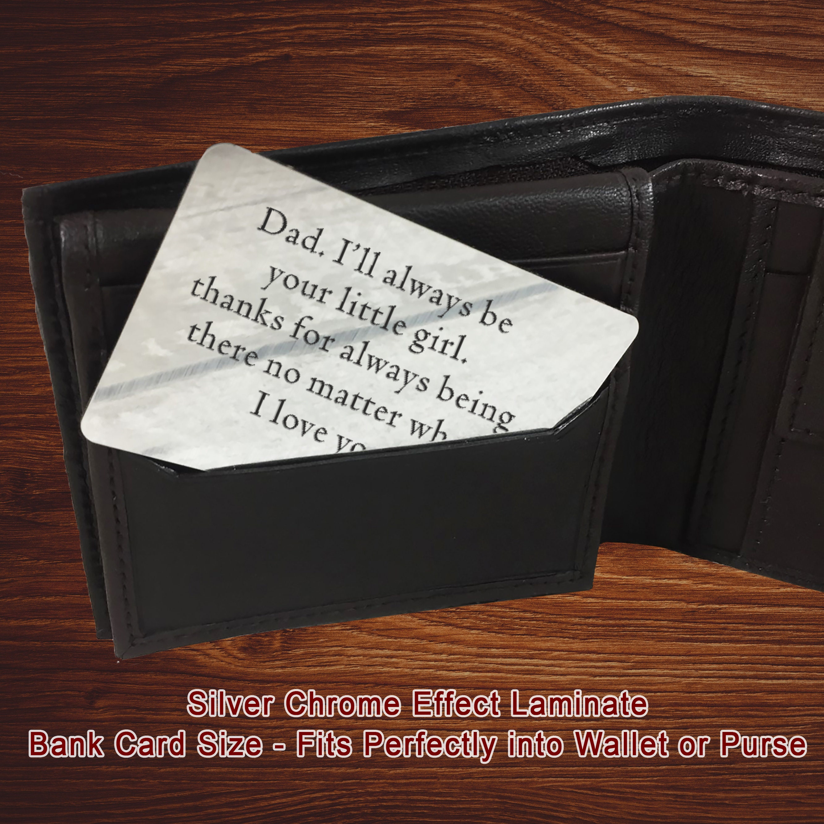 Daddy Wallet Insert Card Gift From Daughter Sentimental Dad - Etsy