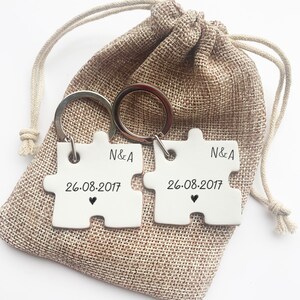 Couples Keyring Personalised Special Date Keyring His and - Etsy