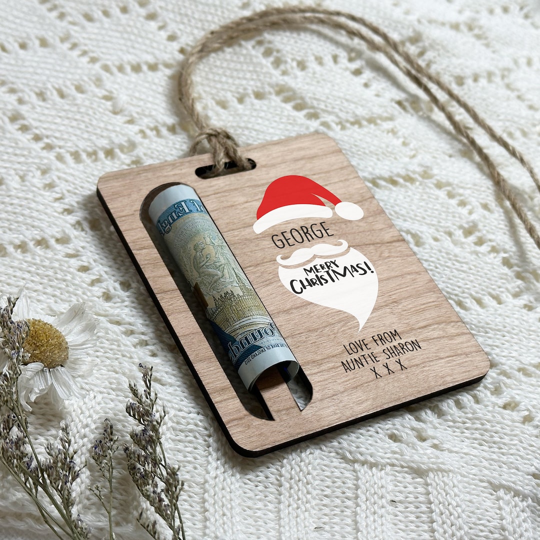 Christmas Gift, Money Wallet Holder, Personalised Christmas Gift, Money ...