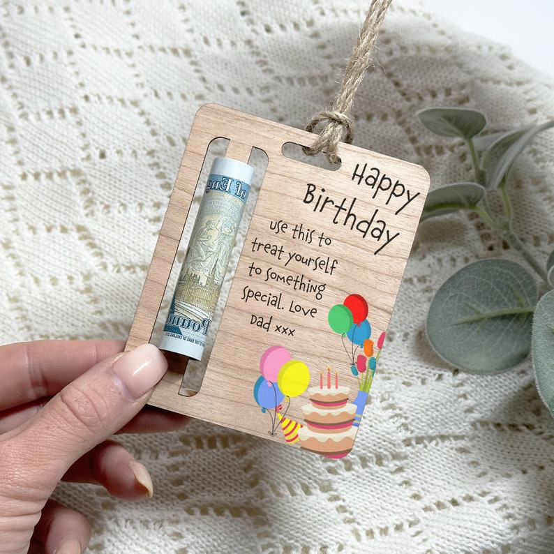 Happy Birthday Birthday Gift Money Holder Money Wallet - Etsy
