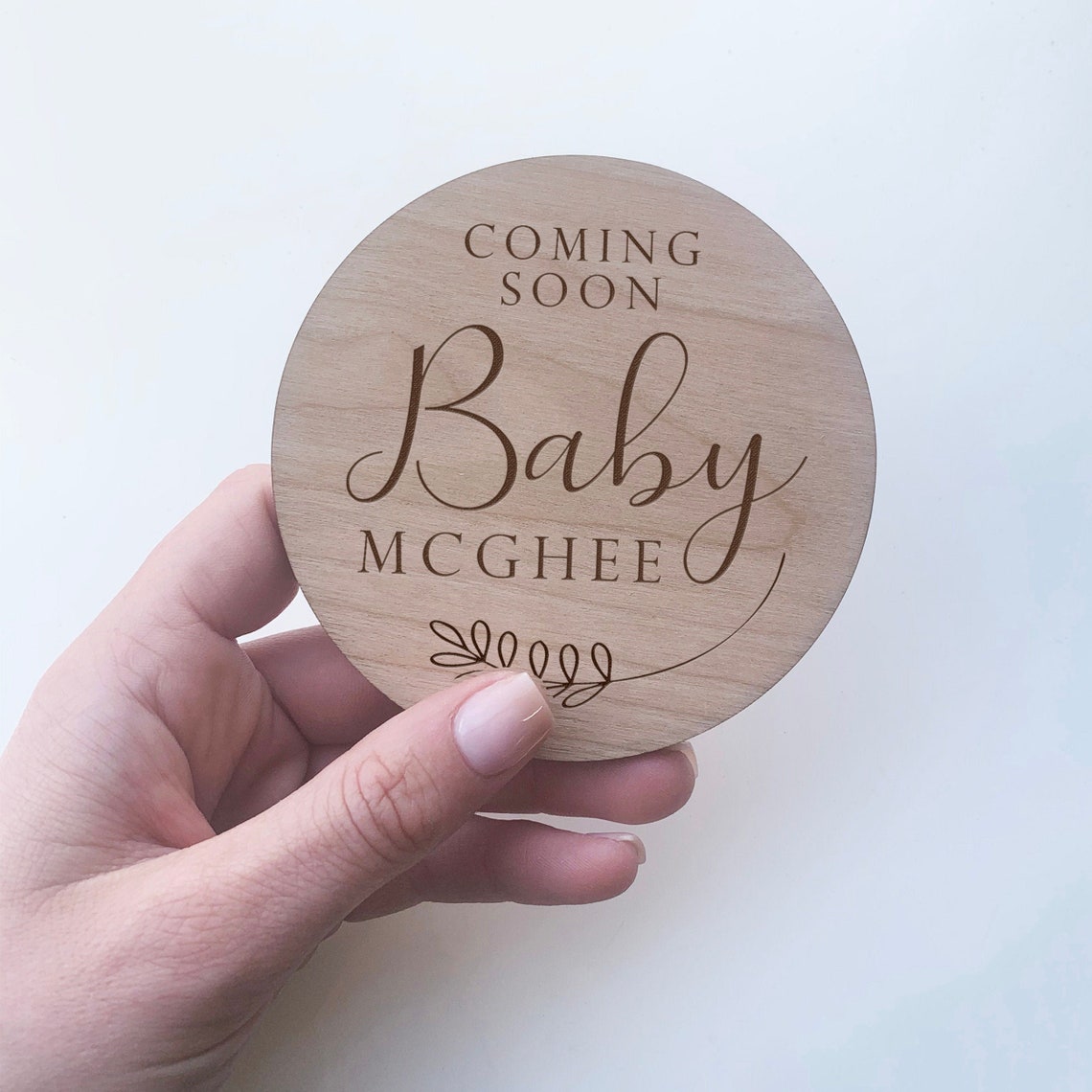 Pregnancy Announcement Personalised Engraving Baby Coming - Etsy UK