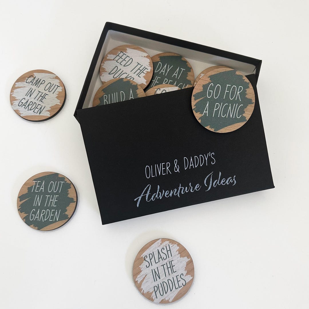 Personalised Daddy & Me Adventure Tokens – 12 Keepsake Ideas in Gift ...