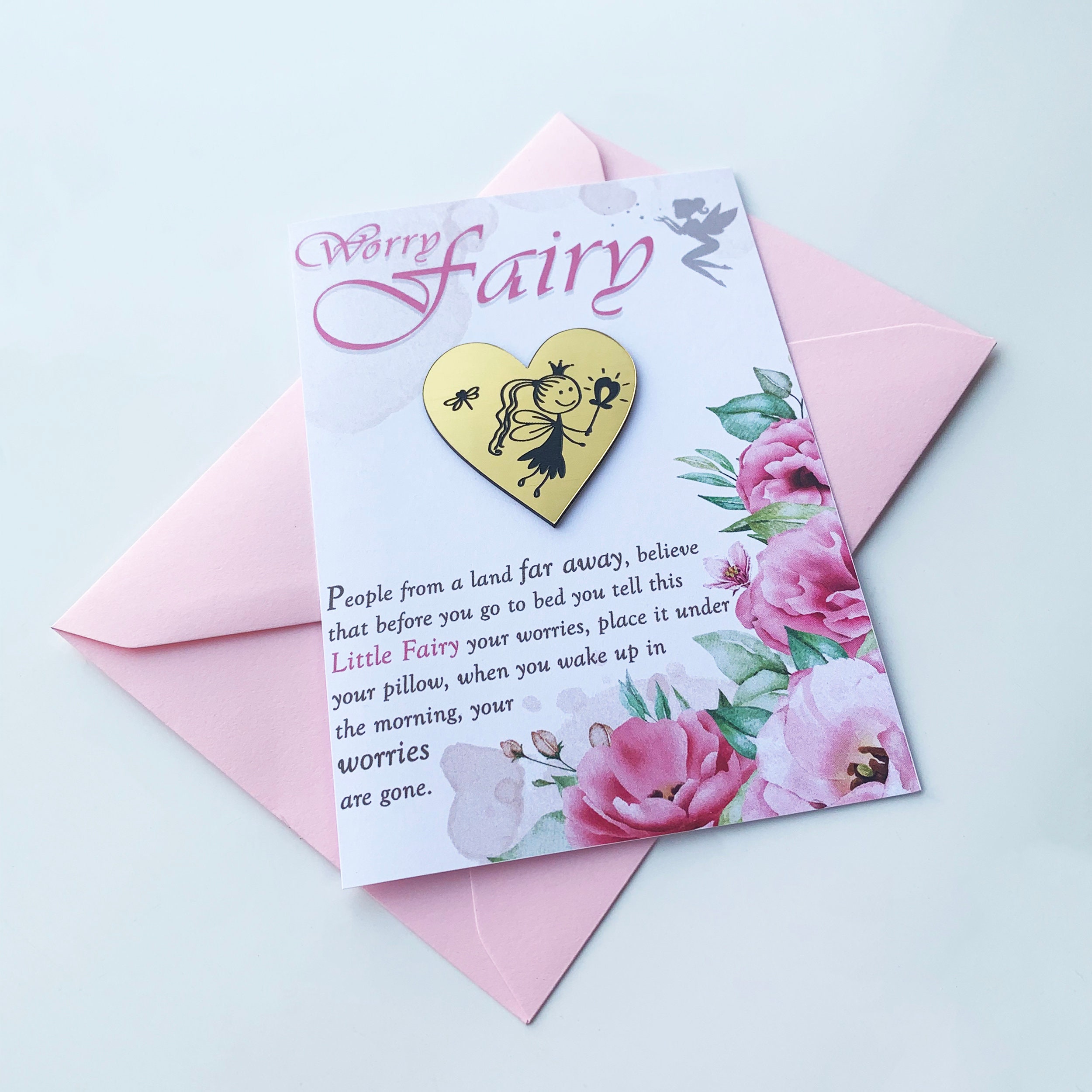 Handmade Worry Fairy Gift Card Anti Anxiety Pocket Token Gift | Etsy