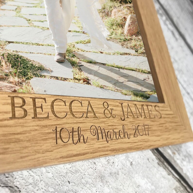 Wedding Gift Wooden Wedding Day Photo Frame With - Etsy