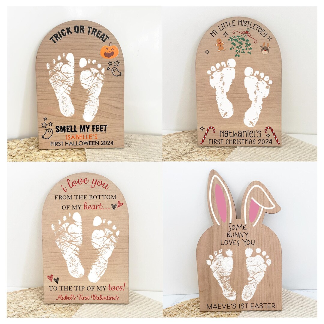 Baby's First Milestone Gift Set, Baby Footprints, Newborn Gift for New ...
