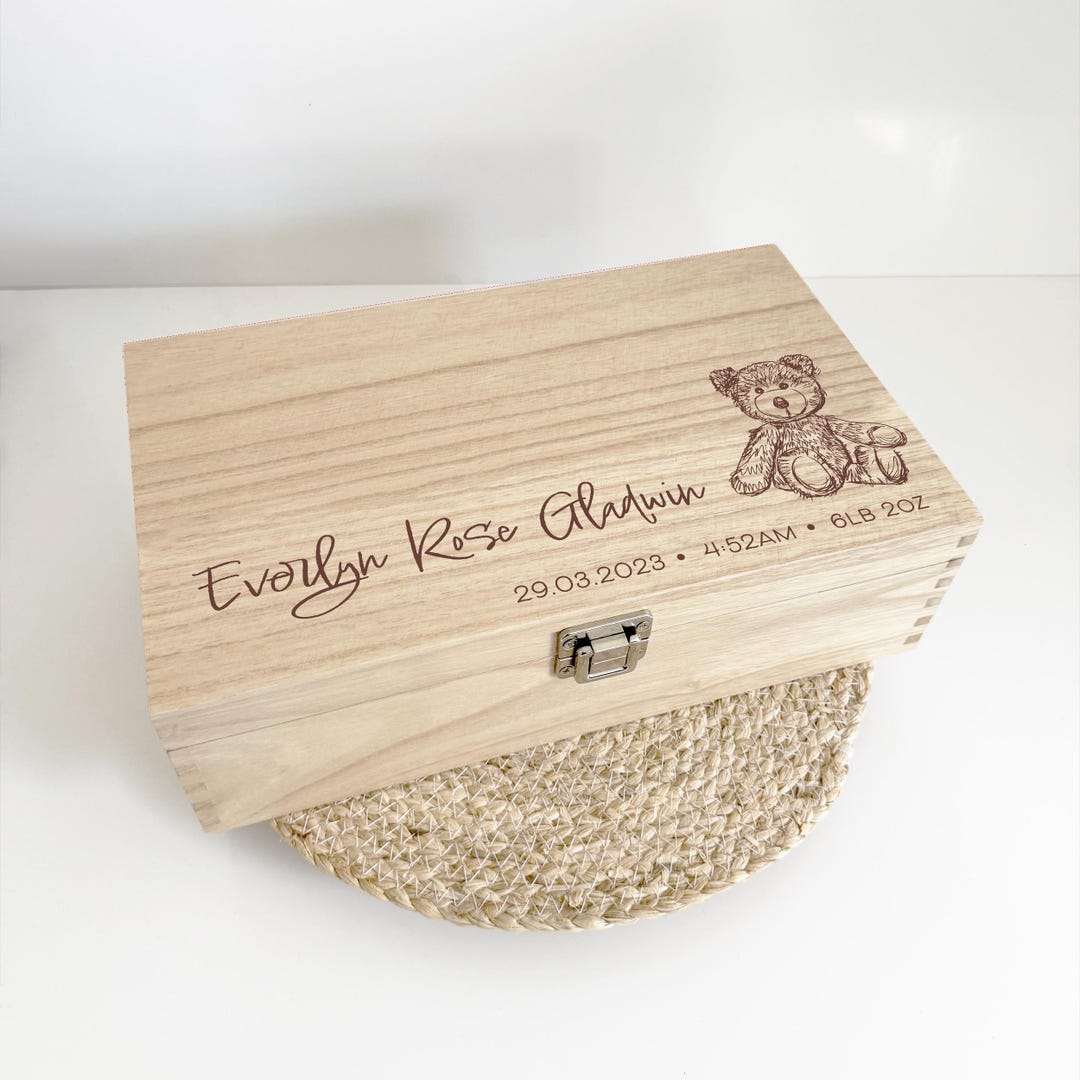 New Baby Memory Box, Baby Keepsake Box for Newborn, New Baby Gifts ...