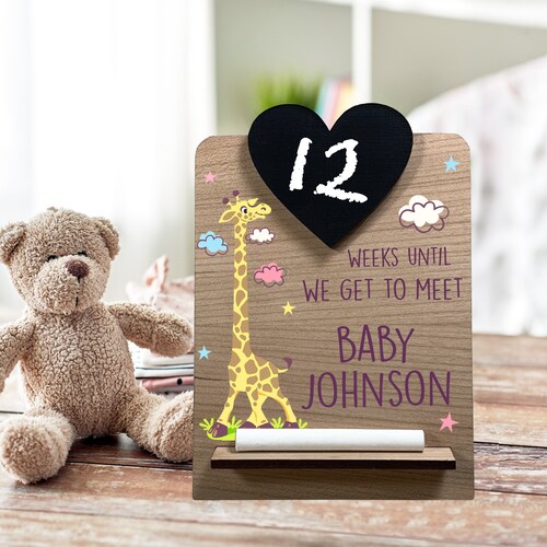 Baby Arrival Countdown Plaque Personalised Countdown to Baby - Etsy