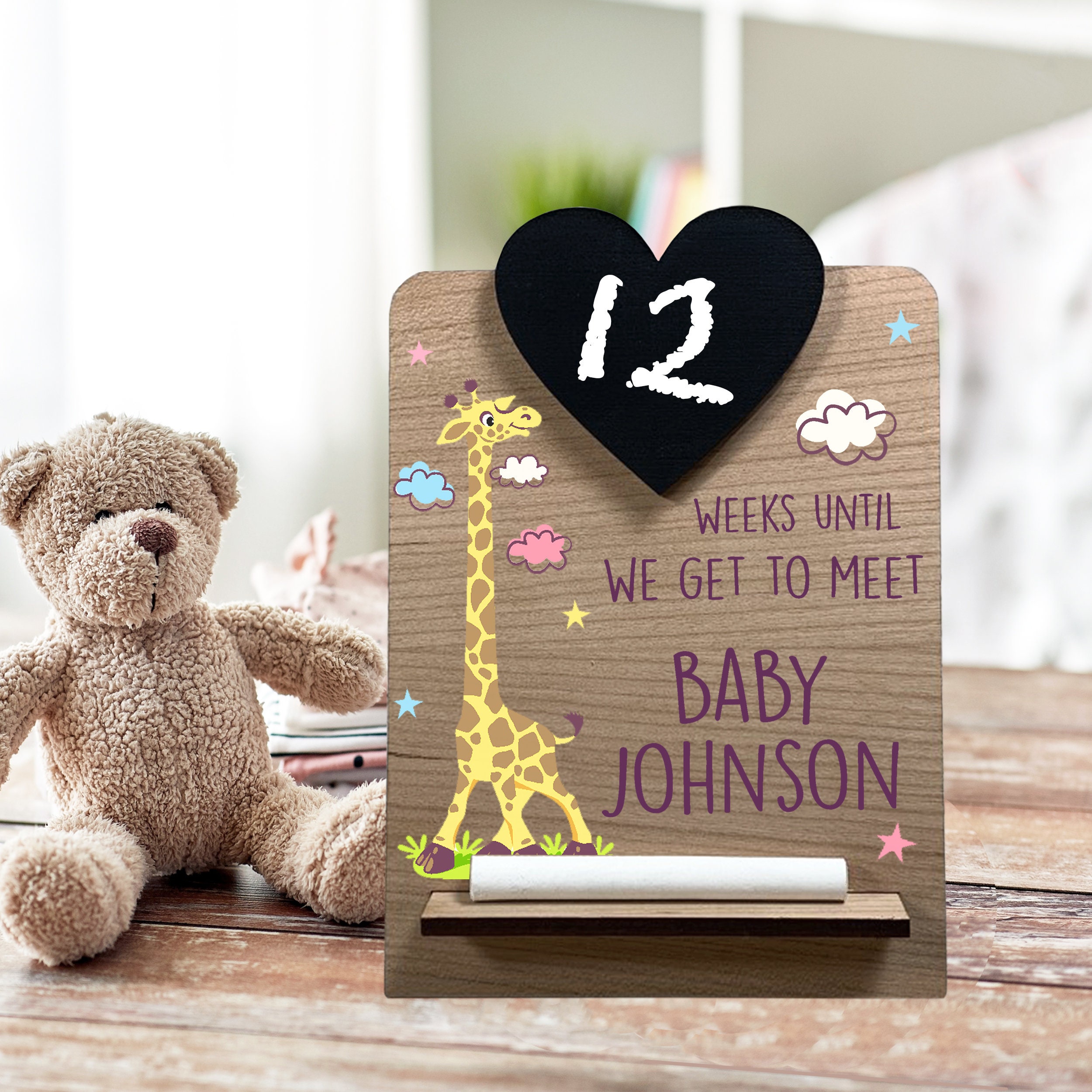 Baby Arrival Countdown Plaque Personalised Countdown to Baby - Etsy