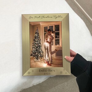 First Christmas Together Personalised Photo Frame, Christmas Gift for ...