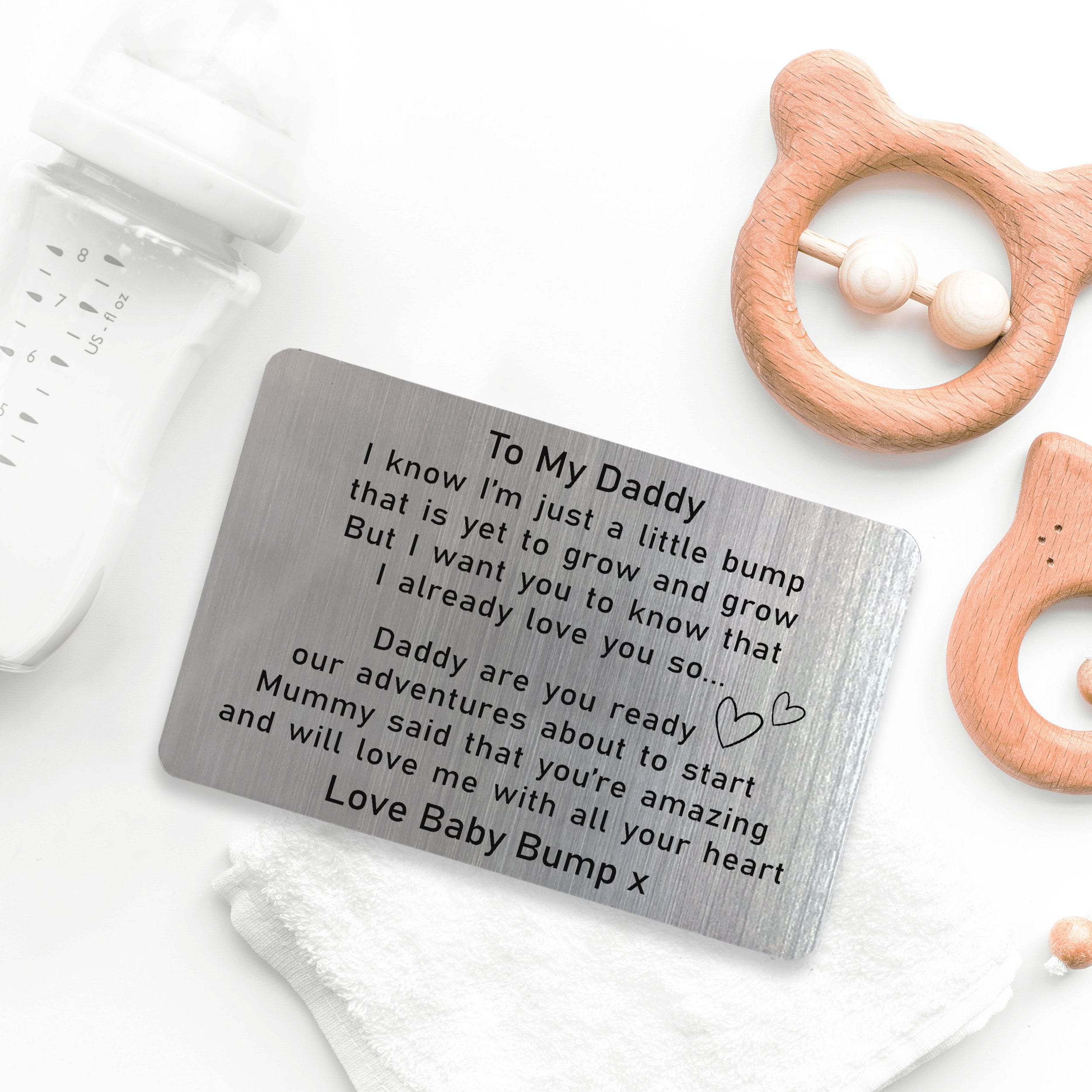 To My Daddy Love Bump Gift for Dad to Be Message From Baby - Etsy