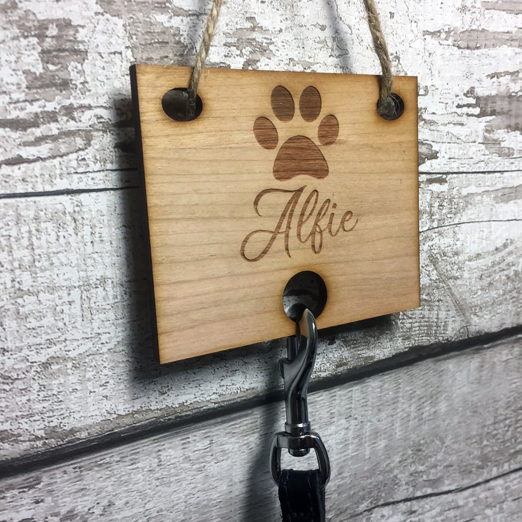 Dog Lead Holder Personalised Dog Leash Hook for Lead Wooden - Etsy UK