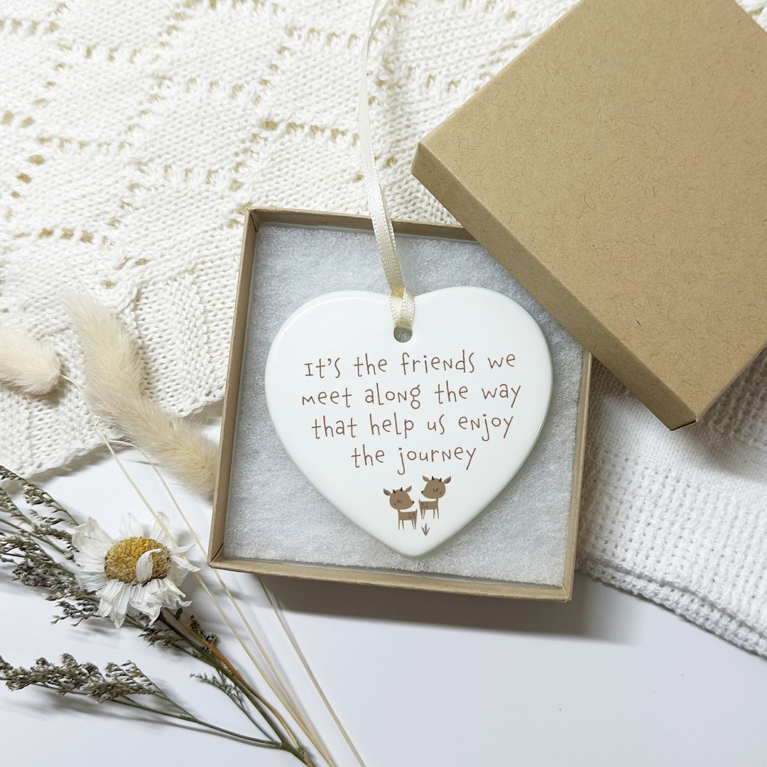 Friendship Gift, Meaningful Friendship Plaque, Ceramic Heart Plaque ...
