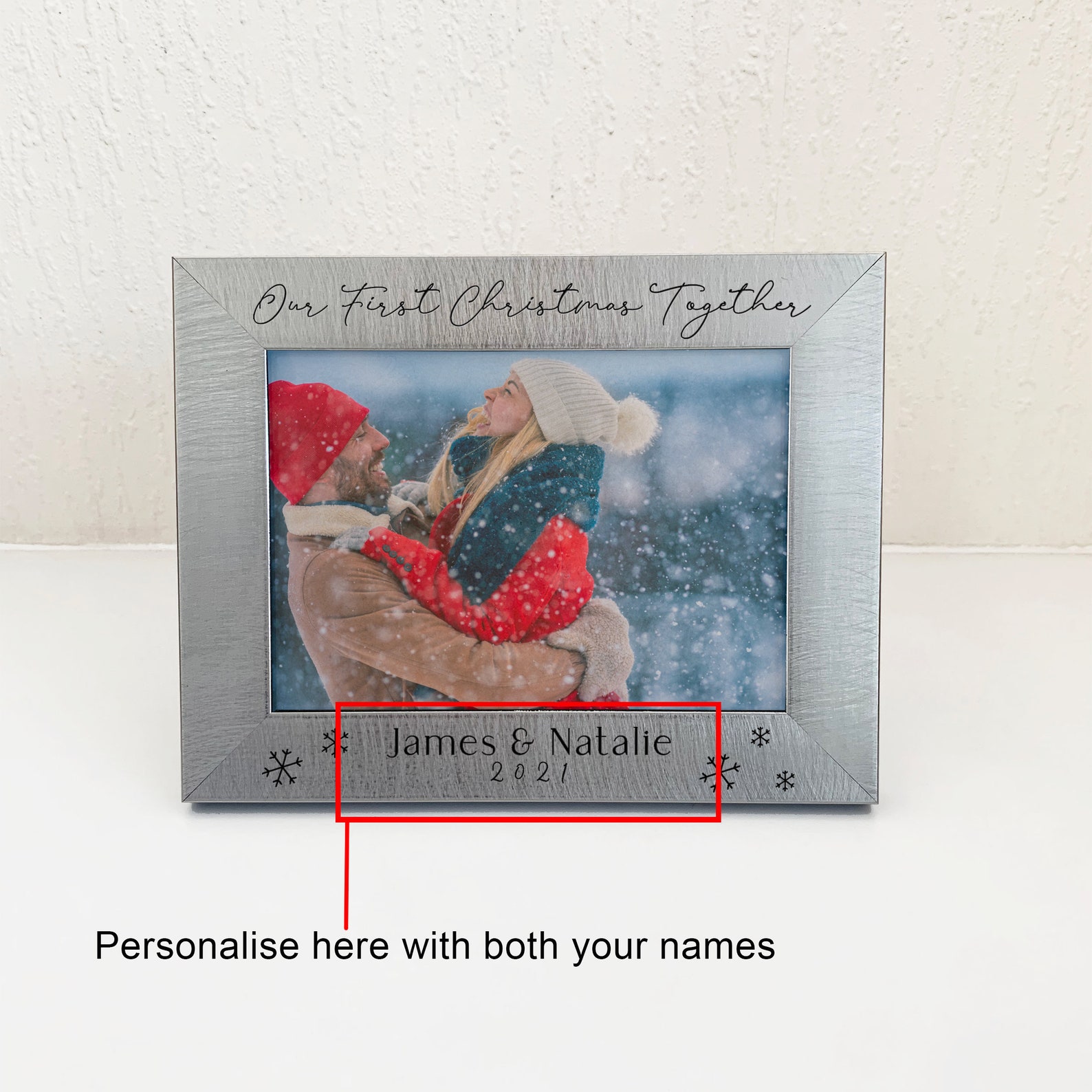 First Christmas Together Personalised Photo Frame Christmas - Etsy UK