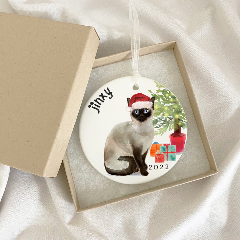 Siamese Cat Christmas Bauble Siamese Cat Breed Decoration - Etsy