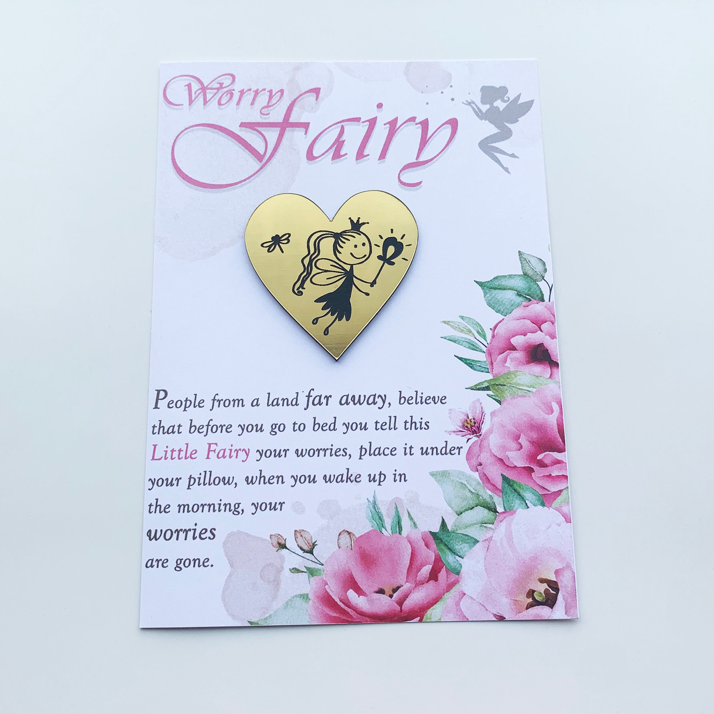 Handmade Worry Fairy Gift Card Anti Anxiety Pocket Token Gift | Etsy