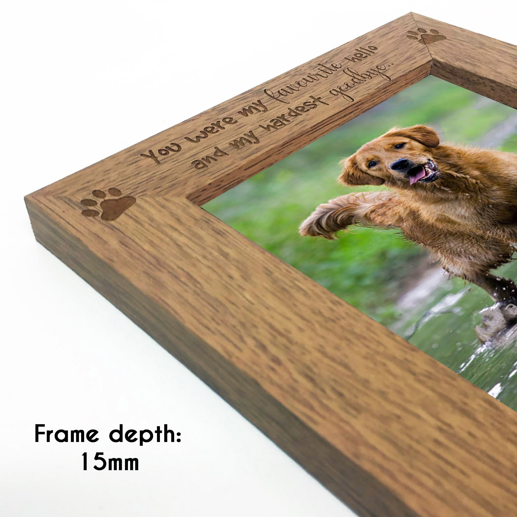 Dog Memorial Photo Frame Gift Dog Remembrance Wooden 7x5 - Etsy UK