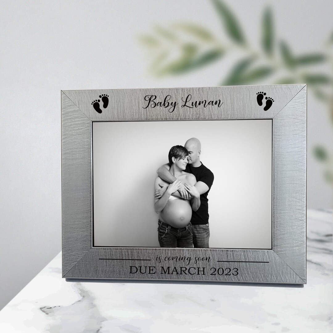 Baby Scan Pregnancy Announcement Frame With Personalised Engraving ...