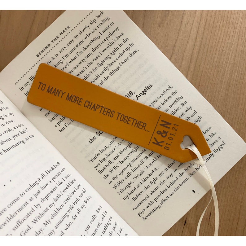 Custom Bookmark Gift for Partner Quality Handmade British - Etsy UK