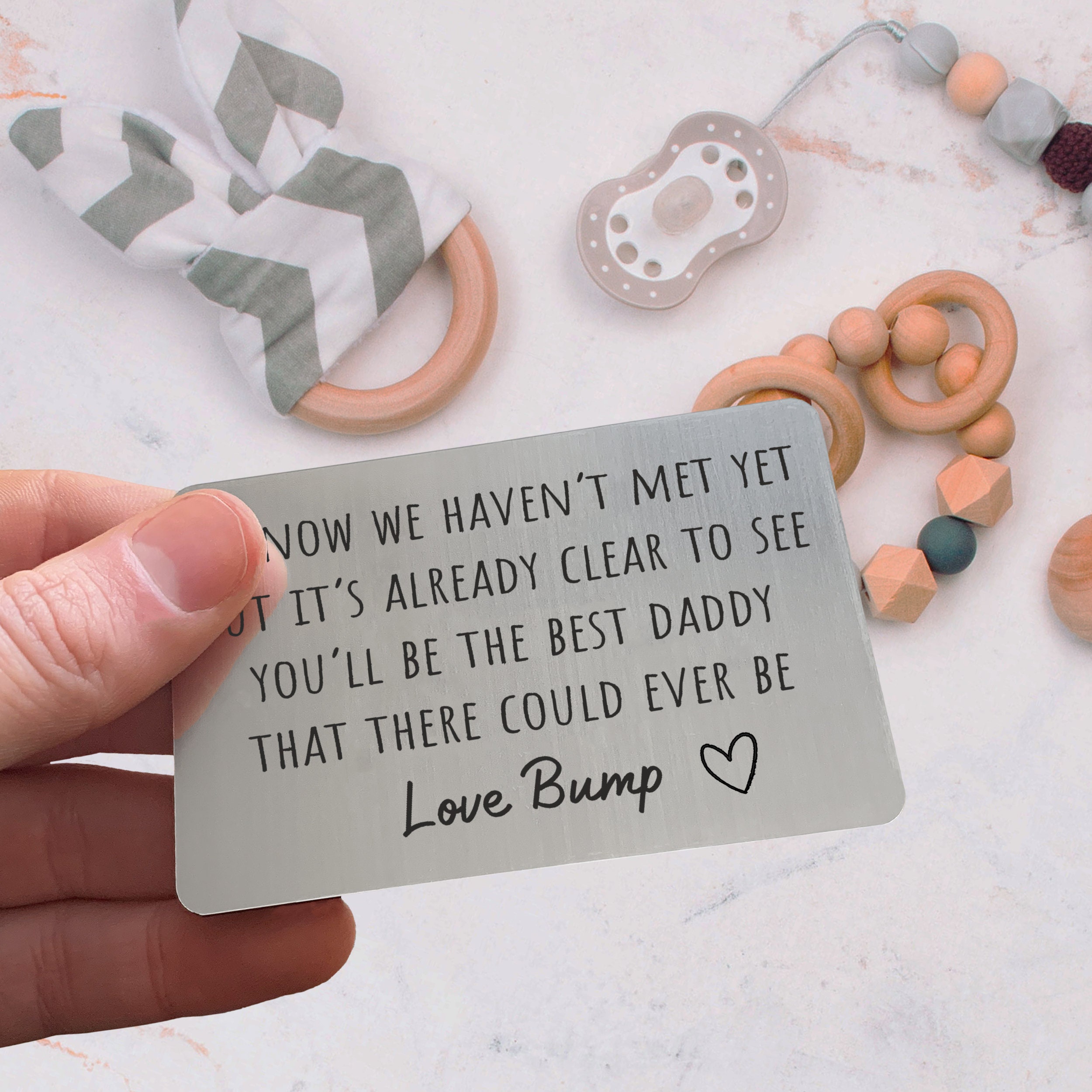 Message From Bump for Daddy to Be Sentimental Engraved - Etsy