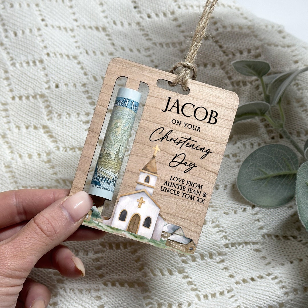Christening Gift, Money Wallet Gift, Personalised Christening Gift ...