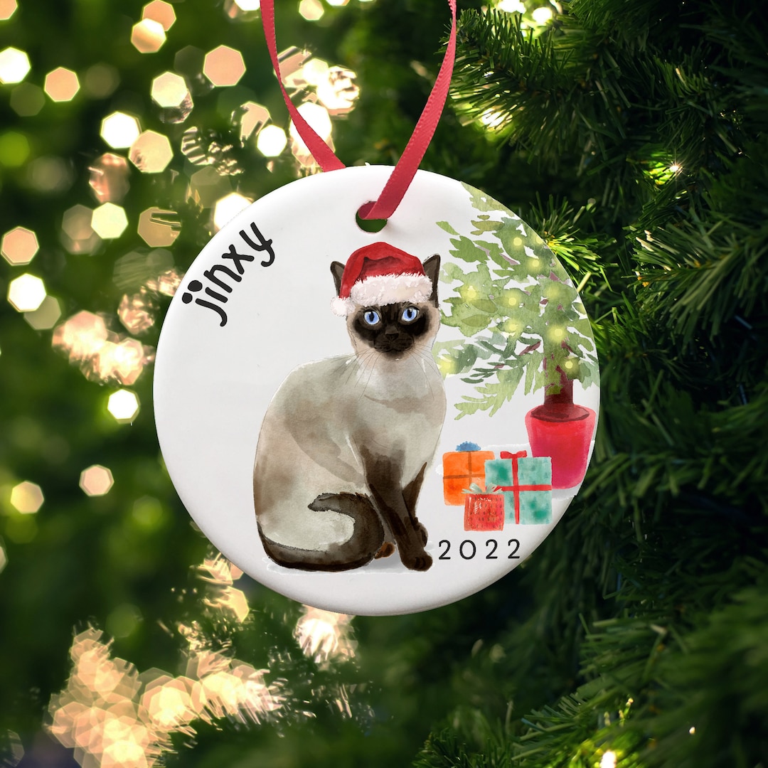 Siamese Cat Christmas Bauble Siamese Cat Breed Decoration - Etsy