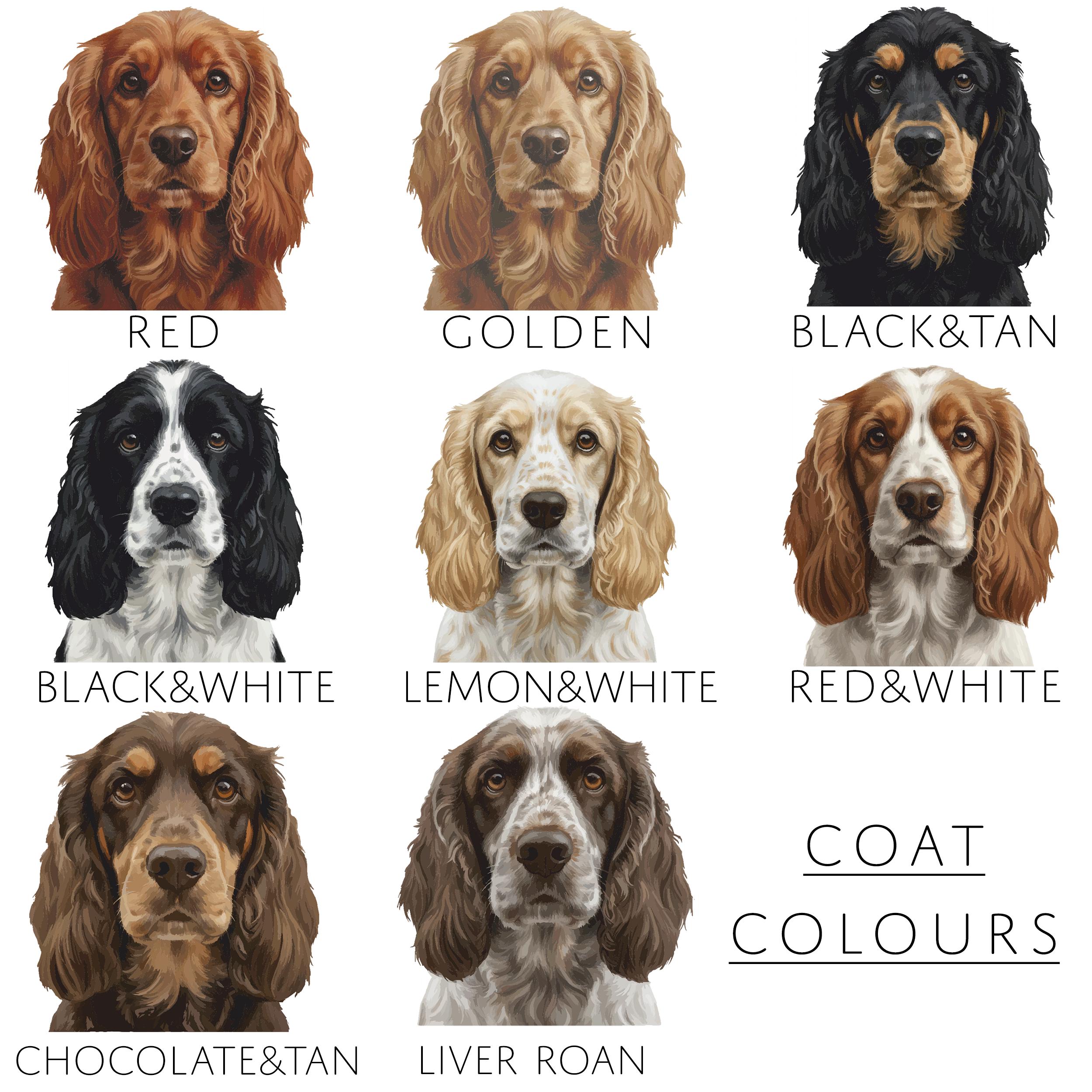 Cocker Spaniel Dog Coaster, Personalised Ceramic Pet Coaster, Coat ...