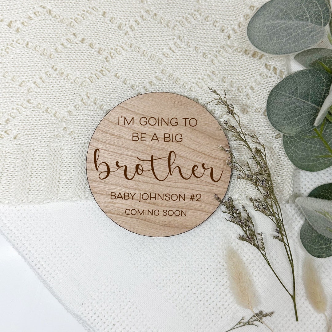 Pregnancy Announcement, Big Brother Announcement, Engraved Coming Soon ...