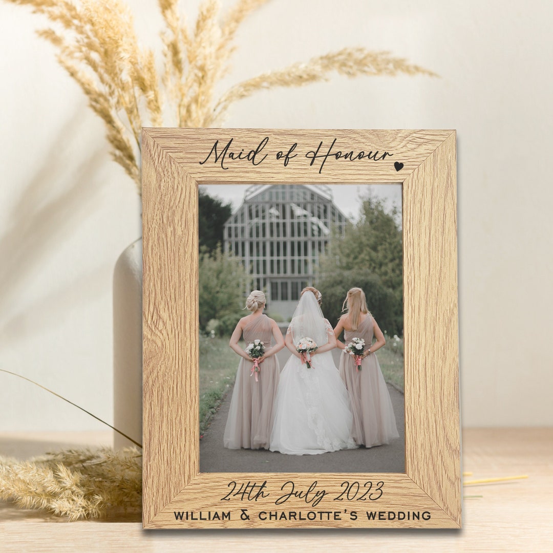 Wedding Bridal Party Frame, Picture Frame for Bridesmaid Maid of Honour ...
