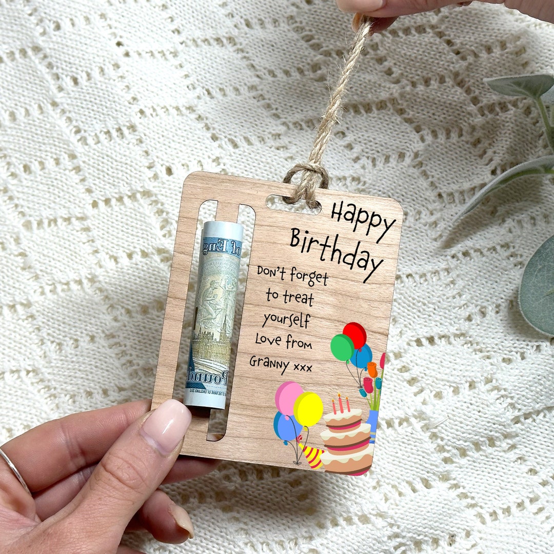 Happy Birthday, Birthday Gift, Money Holder, Money Wallet Gift, Money ...